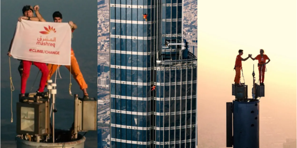 Climber duo Alain Robert and Alexis Landot asce | OMNESmedia.com